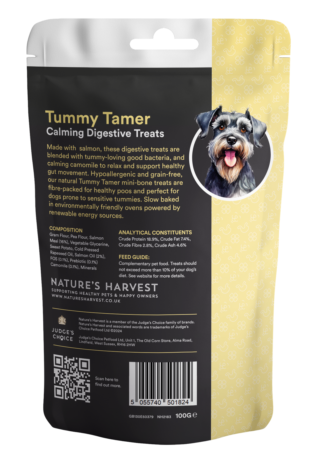 Calming Digestive Dog Treats 'Tummy Tamer' 100g - Nature's Harvest ...