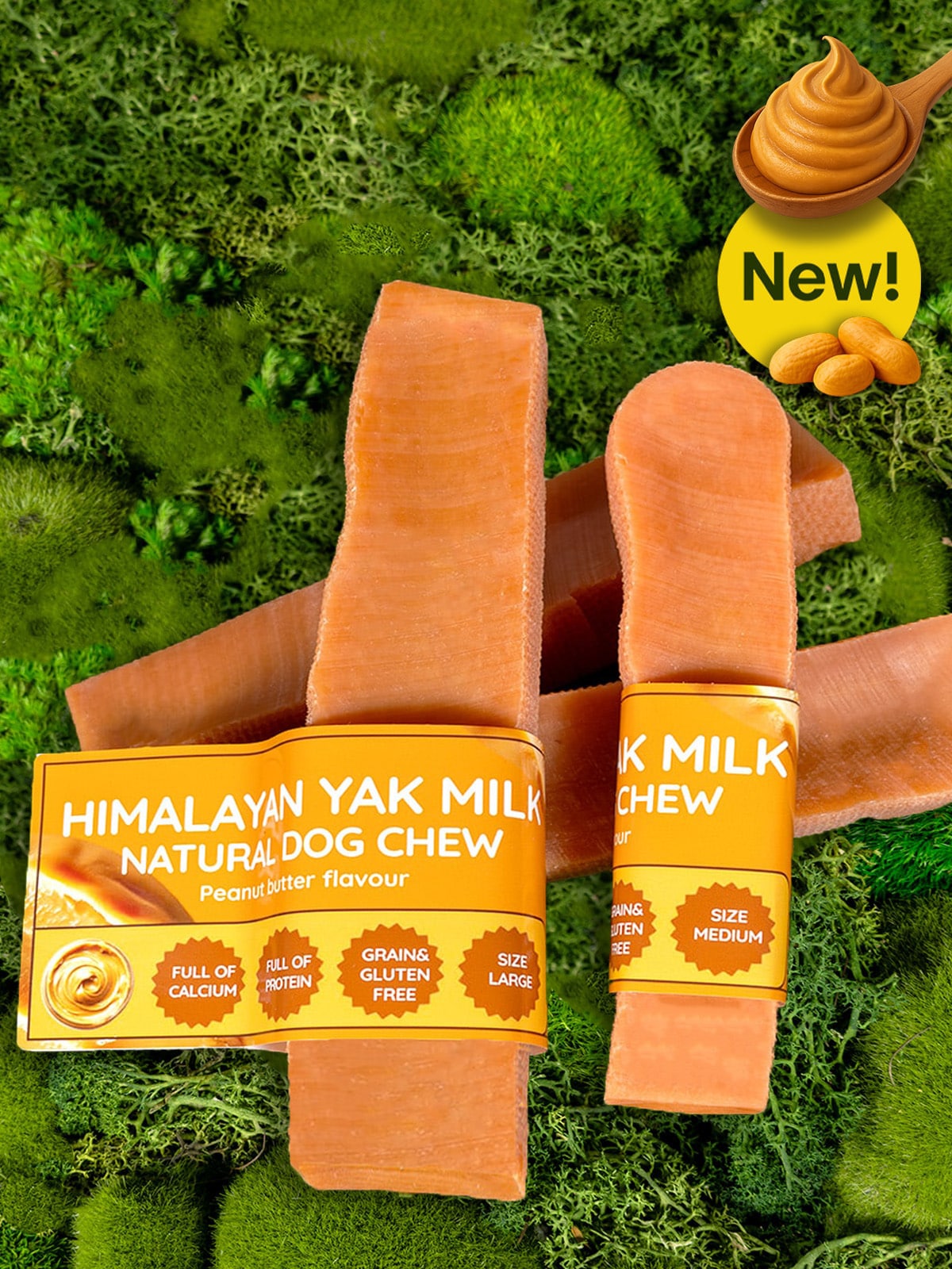 Peanut Butter Yak Milk Dog Chews – Nature's Harvest Natural Dog Food